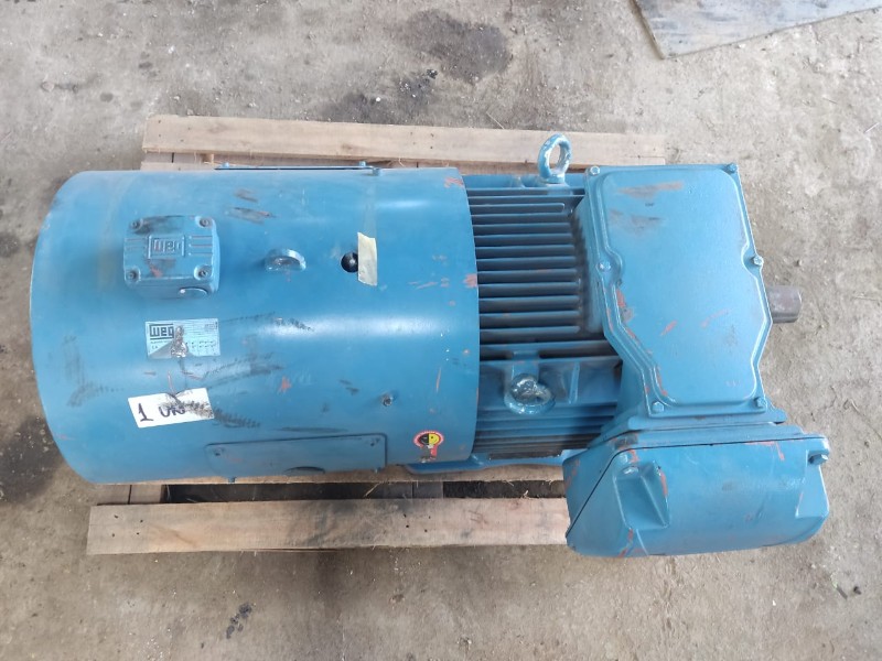 Leilão Online - MOTOR ELÉTRICO WEG W22 PLUS 75HP 6 POLOS 1100 RPM 44