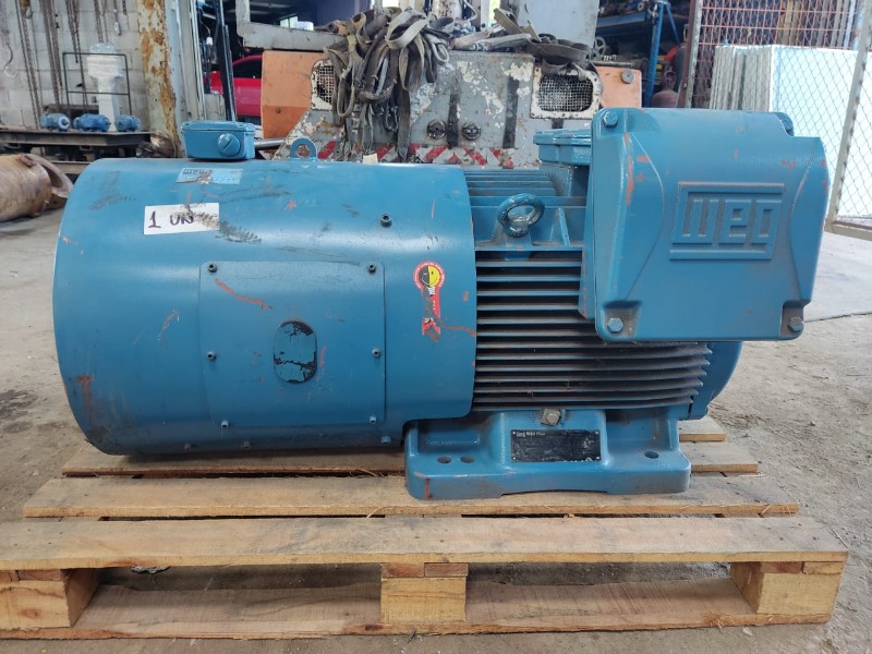 Leilão Online - MOTOR ELÉTRICO WEG W22 PLUS 75HP 6 POLOS 1100 RPM 44
