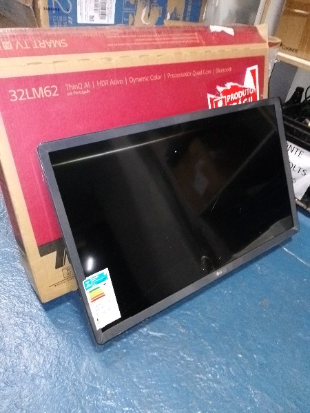 Leilão Online - TV SMART LG 32" MODELO LM32LM62 - Com avarias - Na c