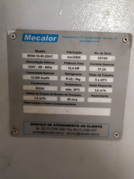 Leilão Online - Trocador Mecalor MSW - 15-RI-220/C - 220V - 60Hz