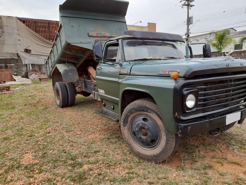 Leilão Online - CAMINHÃO FORD/F600; 1975/1975; VERDE; DIESEL; BASCUL