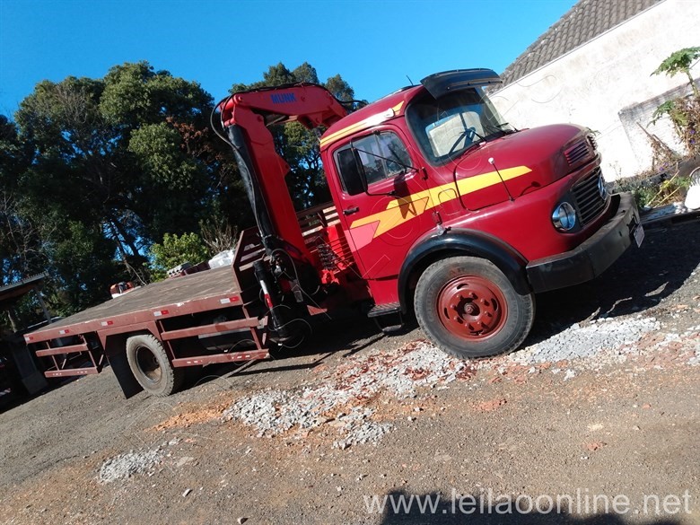 Leilão Online - CAMINHÃO DE CARGA MERCEDES BENZ L 1113. COM MUNCK MO