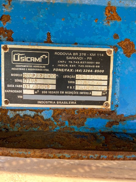 Leilão Online - SEMI-REBOQUE SR/USICAMP SRCP E2 10000; 2009/2009; AZU