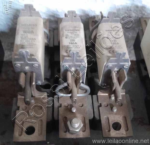 Leilão Online - Fusível Siemens 160A 120KA - Modelo NH1-GL/GG-3NA3-