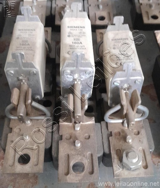 Leilão Online - Fusível Siemens 160A 120KA - Modelo NH1-GL/GG-3NA3-