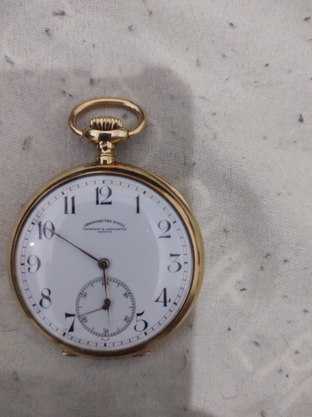 Leilão Online - Relogio Bolso Vacheron Constantin, Ouro 18k, Origina