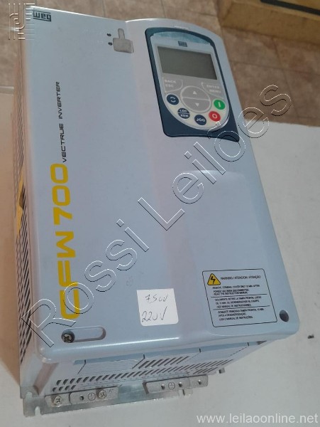Leilão Online - Inversor de frequência - WEG - CFW700 - 7,5 HP - 22