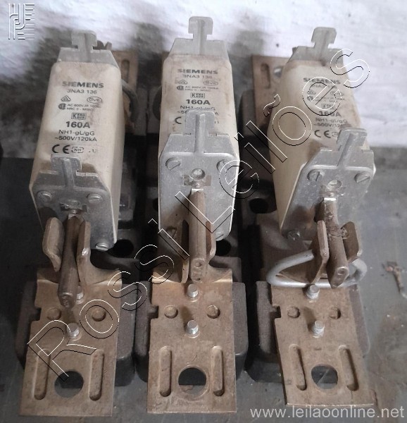 Leilão Online - Fusível Siemens 630A 120KA - Modelo NH1-GL/GG-3NA3-