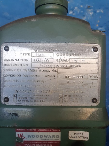 Leilão Online - Governor Tipo PG - PL para utilização no controle