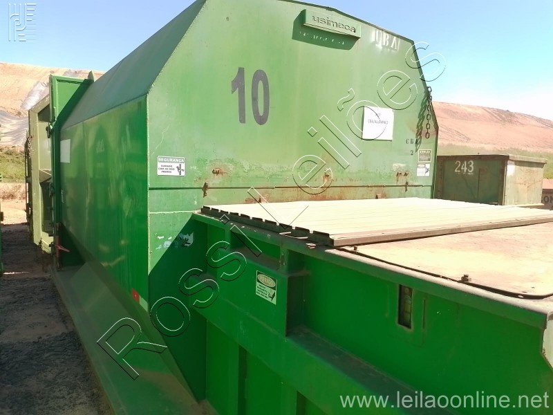 Leilão Online - CAIXAS COMPACTADORA ESTACIONÁRIA 17 M3 - Nº10 - RE