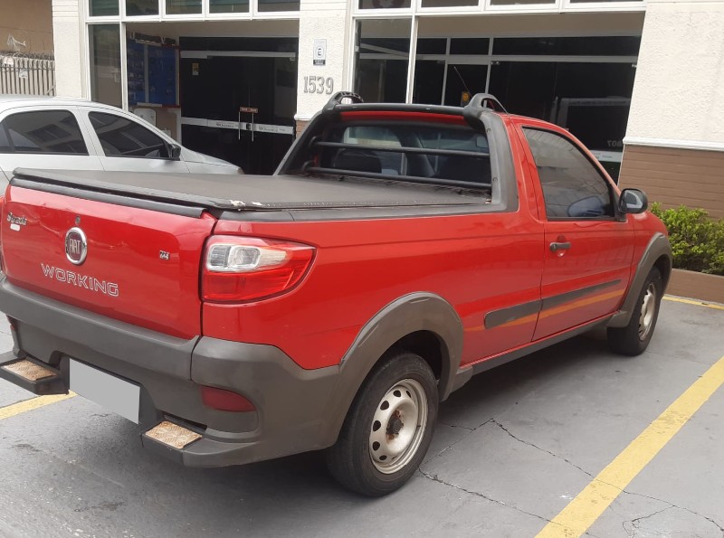 Leilão Online - FIAT/STRADA WORKING 1.4; 2014/2014; VERMELHA; ALCO./G
