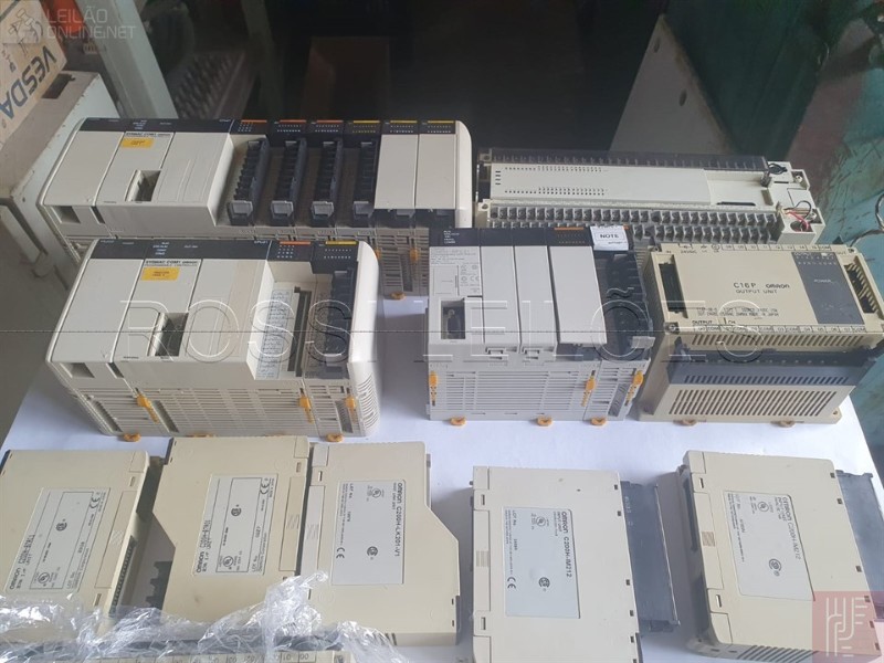 Leilão Online - Lote com 06 unid. PLC - 05 módulos Omrom C200 H - 0