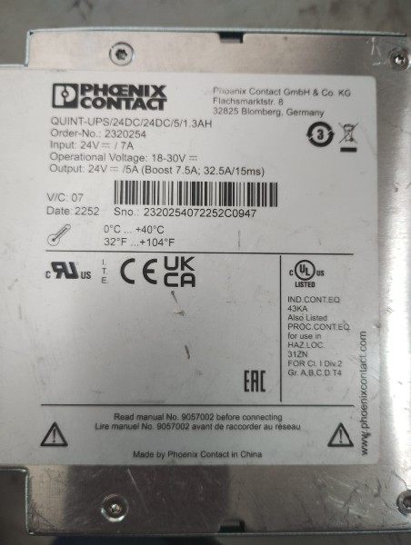 Leilão Online - 05 peças de fonte quint-ups / 24dc/24dc/5/1.3ah nú