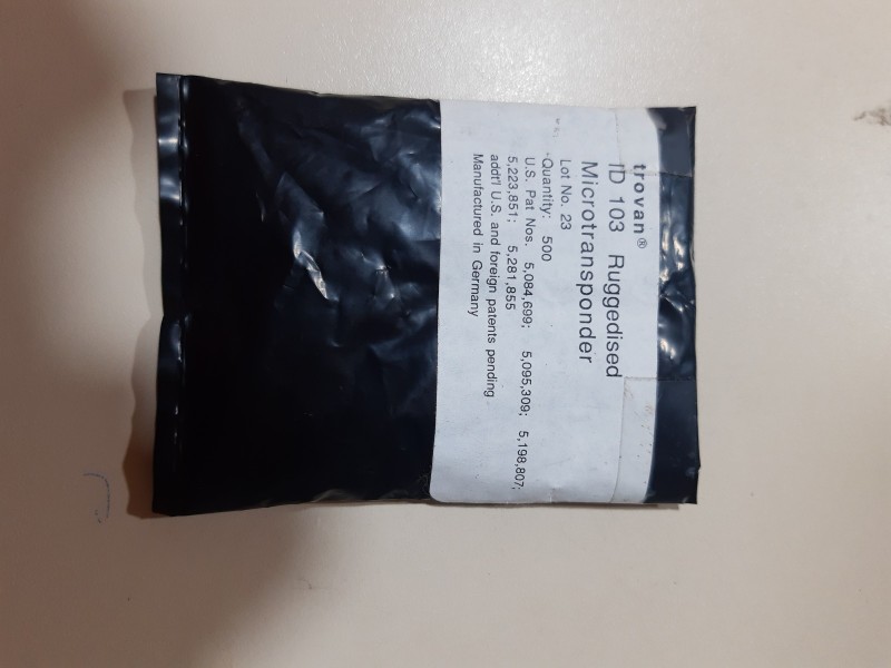 Leilão Online - Lote com: 1000 unid. Microtransponder - Marca: Rugge