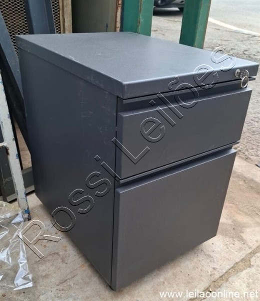 Leilão Online - 10 UN. GAVETEIROS DE AÇO COM RODIZIOS - 2 GAVETAS