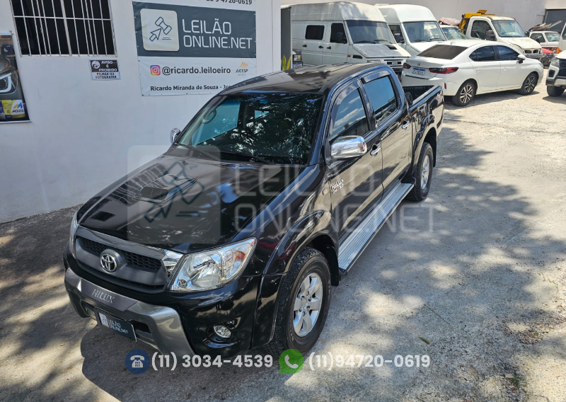 Leilão Online - veja o vídeo!! TOYOTA/HILUX CD4X4 SRV; 2009/2010; PR