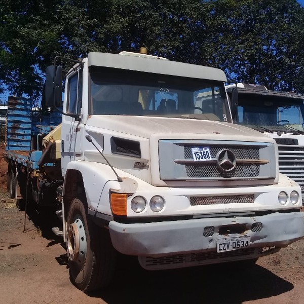 Leilão Online - CAMINHÃO M.BENZ/L 2638, 6X4, COM MUNCK E CARROCERIA