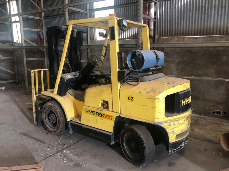 Leilão Online - EMPILHADEIRA HYSTER 80 XM, ANO 2000, SÉRIE K005D015