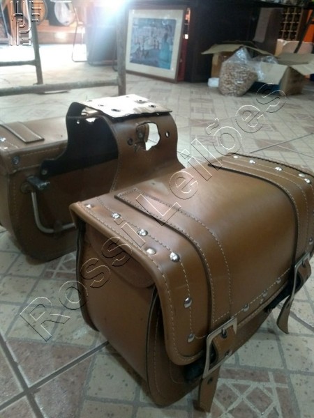 Leilão Online - Alforges em Couro Legítimo para motocicletas