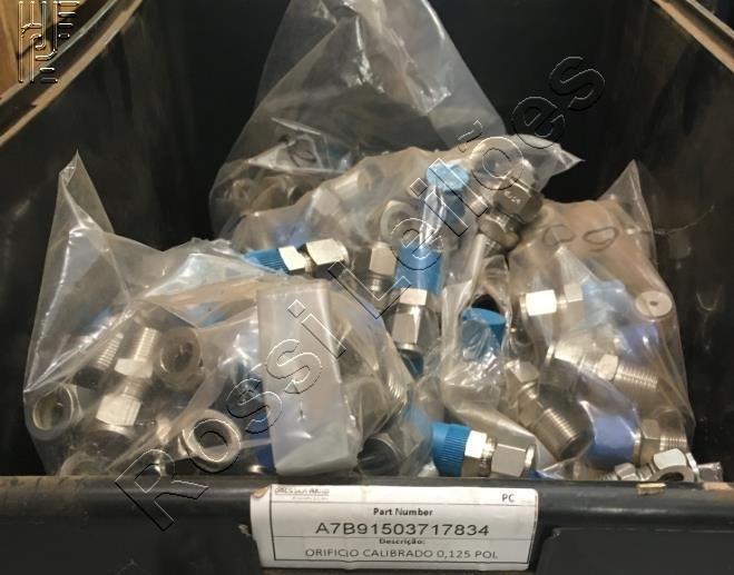 Leilão Online - LOTE COM: 110 PC, ORIFICIO CALIBRADO 0,125 POL (S