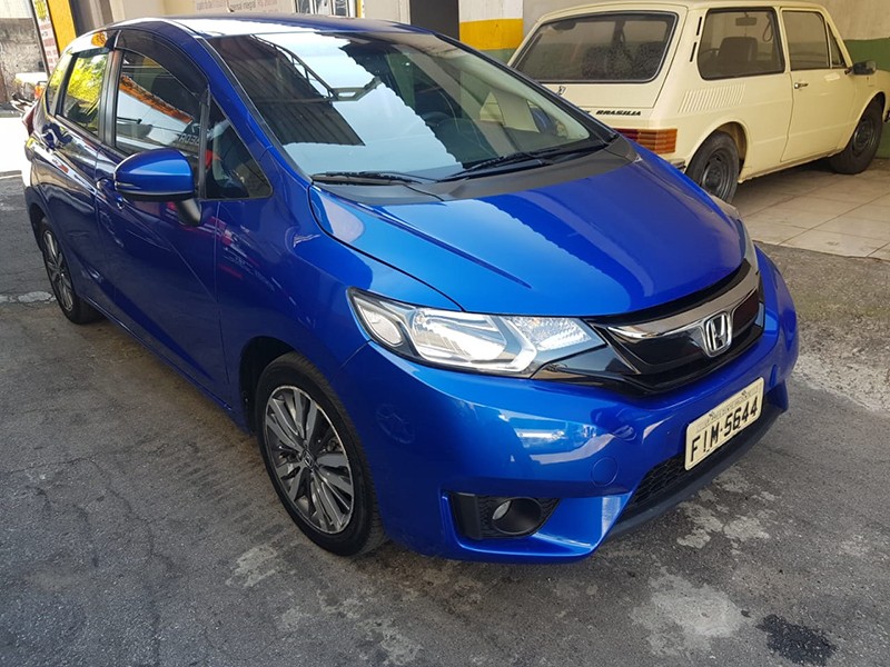 Leilão Online - HONDA; FIT EX CVT; 2015/2016; AZUL; ALCO./GASOL.