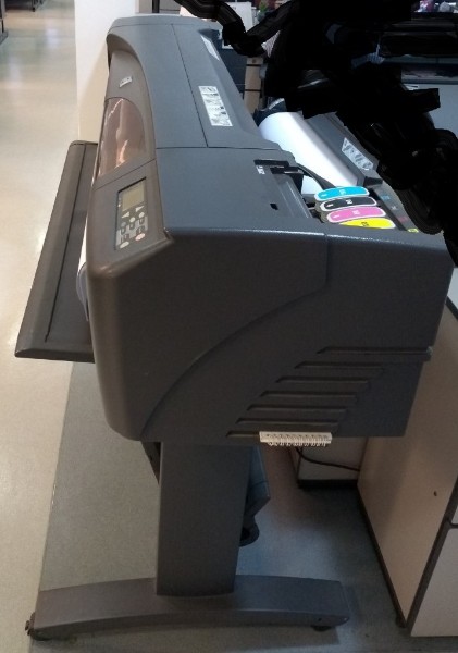 Leilão Online - IMPRESSORA HP DESIGNJET 800 MOD C7780B, PATR. 165636,