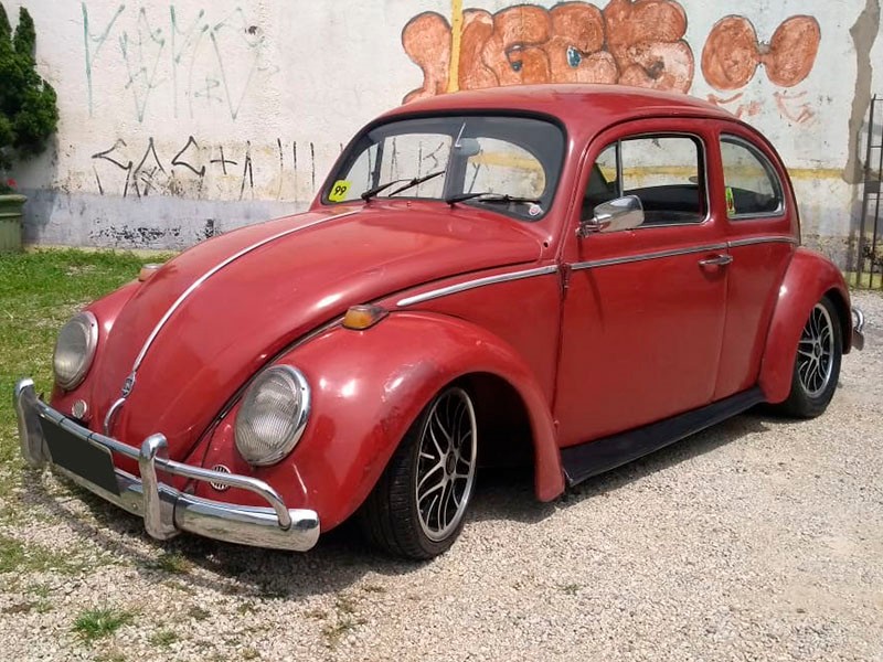 Leilão Online - VW; FUSCA 1300; 1968/1968; VERMELHA; GASOLINA; ESTILO
